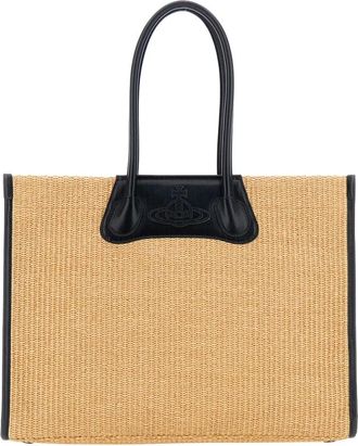 Vivienne Westwood Femme, Sacs, Beige, Taille: ONE Size Troy Tote Bag