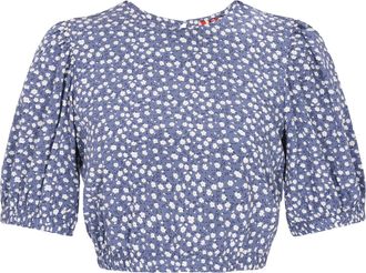 Mymo Bluse Frauen blau wei&szlig;
