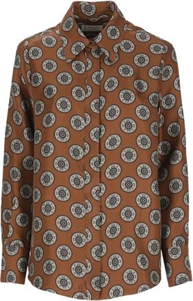 Alberto Biani Femme, Blouses et Chemises, Brun, Taille: 42 FR Chemise en soie