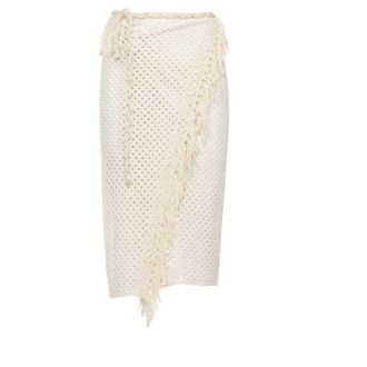Miss Bikini Femme, Jupes, Blanc, Taille: 46/48 FR Midi Cotton Skirt