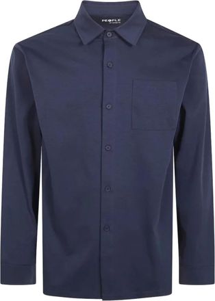 People of Shibuya Homme, Chemises, Bleu, Taille: XL Yogo Long-Sleeved Shirt