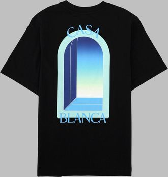Casablanca Printed Organic Cotton T-Shirt - Black