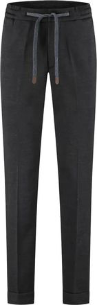 Marco Pescarolo pantalon de jogging en laine à lien de resserrage - Noir