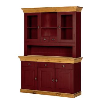 Maison Belfort home24 Buffet I 143 x 197 x 45cm Rot/Braun/Kiefer