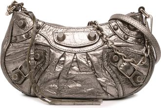 Balenciaga Hobo Bags - Mini Metallic Le Cagole - Gr. unisize - in Silber - für Damen