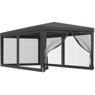 vidaXL Tente de f&ecirc;te avec 6 parois lat&eacute;rales en maille Anthracite 3x6m