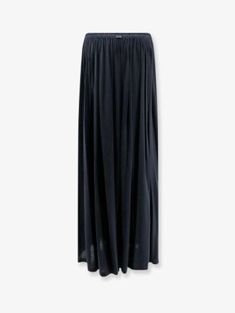 Max Mara Womens Skirt Mxmlivrea Pleated Jersey Blue Lyocell