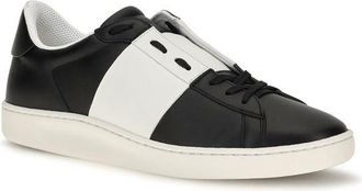Valentino Garavani Mens Black Calf Leather Bos Taurus Sneakers
