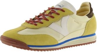 Victoria Baskets Saturno Nylon & Pi&egrave;ces en Daim & Semelle Crant&eacute;e 1158110 pour Femme Amarillo 41