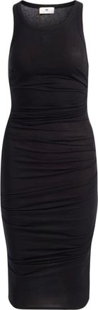 Elisabetta Franchi Femme, Robes, Noir, Taille: 36 FR Robe midi en jersey l&eacute;ger
