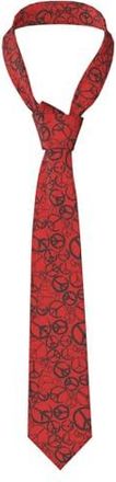 Generic Cravate Symbole De La Paix Noir Rouge Tendance Necktie &Eacute;l&eacute;gant Cravates Homme Pour Affaires Mariage Accessoires