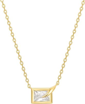 Ania Haie Halskette - 925er Sterlingsilber Sparkling Bezel - Gr. unisize - in Gold - f&uuml;r Damen