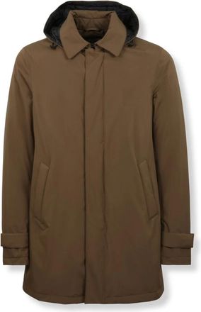 Herno Homme, Vestes, Brun, Taille: M Long Parka in 2-Layer Windstopper