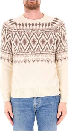Ballantyne Wollmischungs-Pullover 7 Gauge - - Knitwear - Herren - Beige - L