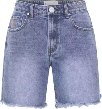 One Teaspoon Femme, Shorts, Bleu, Taille: W30 Short en jean avec ourlet effiloch&eacute;
