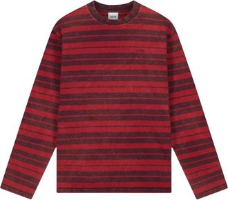 Arte Sunfade Gestreiftes Langarmshirt - - Tops - Herren - Rot - L