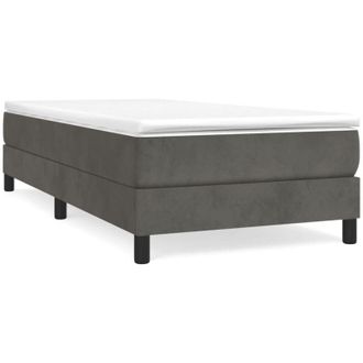 vidaXL Bettgestell ohne Matratze Dunkelgrau 90x190 cm Samt Vidaxl