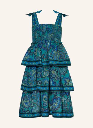 Zimmermann Kleid Patience Mit Volants Und R&uuml;schen blau
