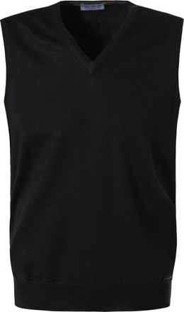 Gran Sasso Herren Pullunder schwarz unifarben