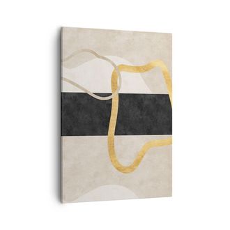 Arttor Bilder auf Leinwand Art Deco Minimalismus Abstraktionismus Leinwandbild mit Rahmen 50x70cm Wandbilder Dekoration Wohnzimmer Schlafzimmer Deko Gro&szlig; Wan