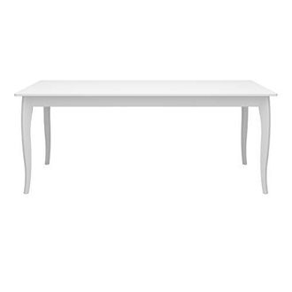 Steens Group Esstisch, 190 x 74 x 95 cm (B/H/T), MDF Holz in Wei&szlig;, geschwunge Beine, ohne M&ouml;glichkeit f&uuml;r Ansteckplatten