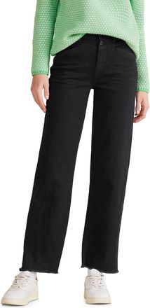 Street One Damen A377234 Culotte Jeanshose, Black Soft Washed, 28W / 30L