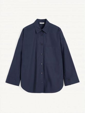By Malene Birger Femme, Blouses et Chemises, Bleu, Taille: 38 FR Derris Cotton Shirt