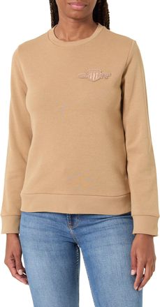 GANT Damen REG Tonal Shield C-Neck Sweat Sweatshirt, WARM Khaki, M