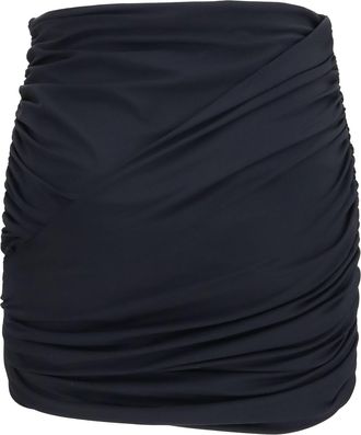 Magda Butrym Draped Swim Mini Skirt - Black