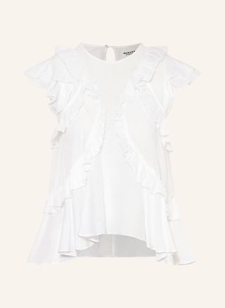 Isabel Marant Marant &Eacute;toile Blusentop Nalou Mit R&uuml;schen weiss