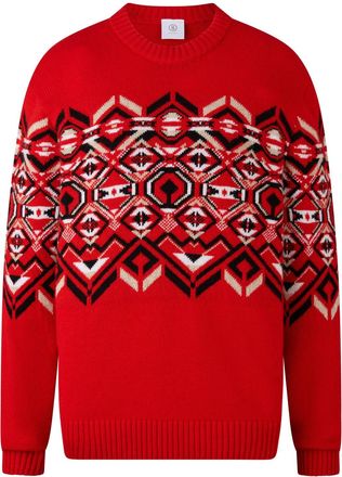 Bogner Norweger-Pullover Luci für Herren - Rot/Schwarz - XXL