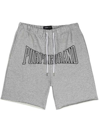 Purple Shorts mit Logo-Print - Grau