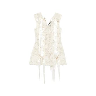 Simone Rocha Top Portrait Ruban D&eacute;roul&eacute; - Femme - Tops - Blanc - Taille: 34 FR