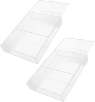 TOPBATHY Acryl Displaybox mit Ausziehdeckel 2 St&uuml;ck Transparent Robuste Aufbewahrungsbox f&uuml;r Trockenblumen Selbstgemacht Vitrine f&uuml;r Hochzeit Geburtstag und Ki