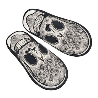 Generic Cr&acirc;ne Mexicain Homme Femme Slippers Respirantes Chaussons L&eacute;g&egrave;res Pantoufles Pour Hiver Ext&eacute;rieur Int&eacute;rieur L