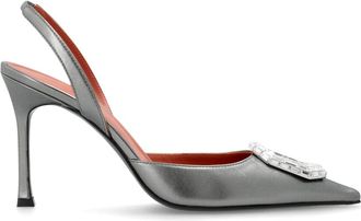 Amina Muaddi Damen, Schuhe, Gr&uuml;n, 38 EUGr&ouml;&szlig;e