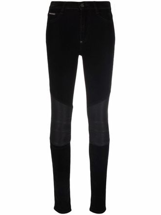Philipp Plein jean skinny &agrave; taille haute - Noir