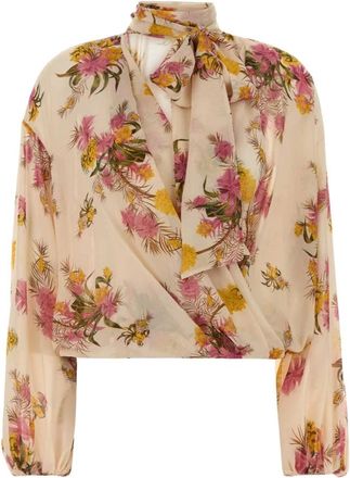 Blumarine Femme, Blouses et Chemises, Multicolore, Taille: 34 FR Haut en Georgette Imprim&eacute;
