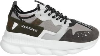 Versace Homme, Chaussures, Gris, Taille: 45 EU Slippers