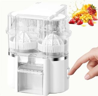 Generic Presse-Agrumes &Eacute;lectrique 600ml, Presse-Agrumes Portable Double avec Moteur 18000RPM, 8 Lames Rendement &Eacute;lev&eacute;, Extraction Rapide en 20s, Presse Citron