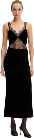 Never Fully Dressed Robe Mi-longue en Dentelle - Femme - Robes - Noir - Taille: 36 FR