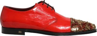 Dolce & Gabbana Homme, Chaussures, Rouge, Taille: 43 EU Chaussures Derby habill&eacute;es