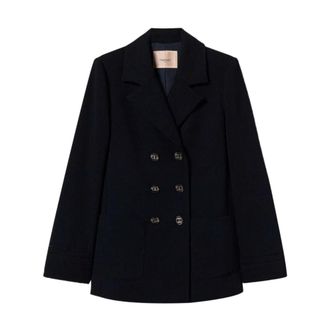 Twinset Blaue Oberbekleidung Jacke elegant raffiniert - - Jackets - Damen - Blau - L