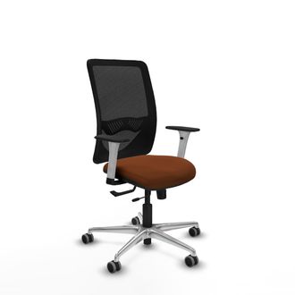 Piqueras y Crespo Arbeitsstuhl mit Armlehnen Zulema, h&ouml;henverstellbare Lendenwirbelst&uuml;tze, ausgestattet mit Syncro/Traslack und Schneidschaum, R&auml;der 65 mm, Parkett, Sch