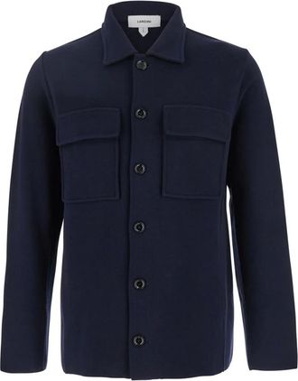 Lardini Homme, Vestes, Bleu, Taille: XL Chemise Bleue Classique avec Poches