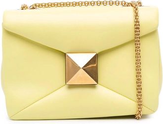 Valentino Garavani Hobo Bags - Nappa One Stud Chain Shoulder Bag - Gr. unisize - in Gelb - f&uuml;r Damen