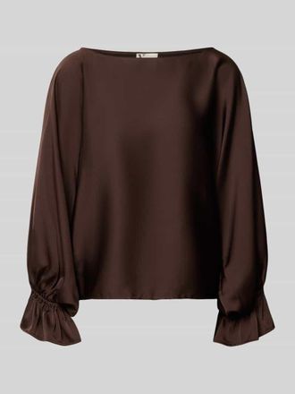 Vera Mont Blusenshirt aus Satin mit Volant&auml;rmeln
