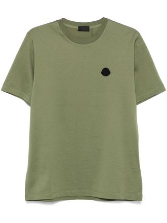 Moncler t-shirt en coton à logo vertical