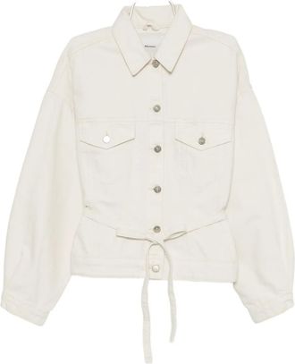 Reformation veste Luna en jean - Blanc