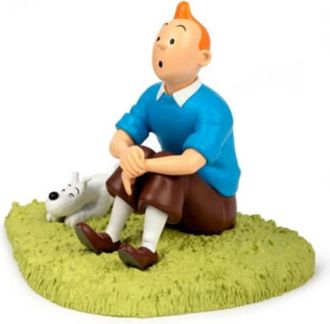 TINTIN And Snowy Sitting On The Grass Modell